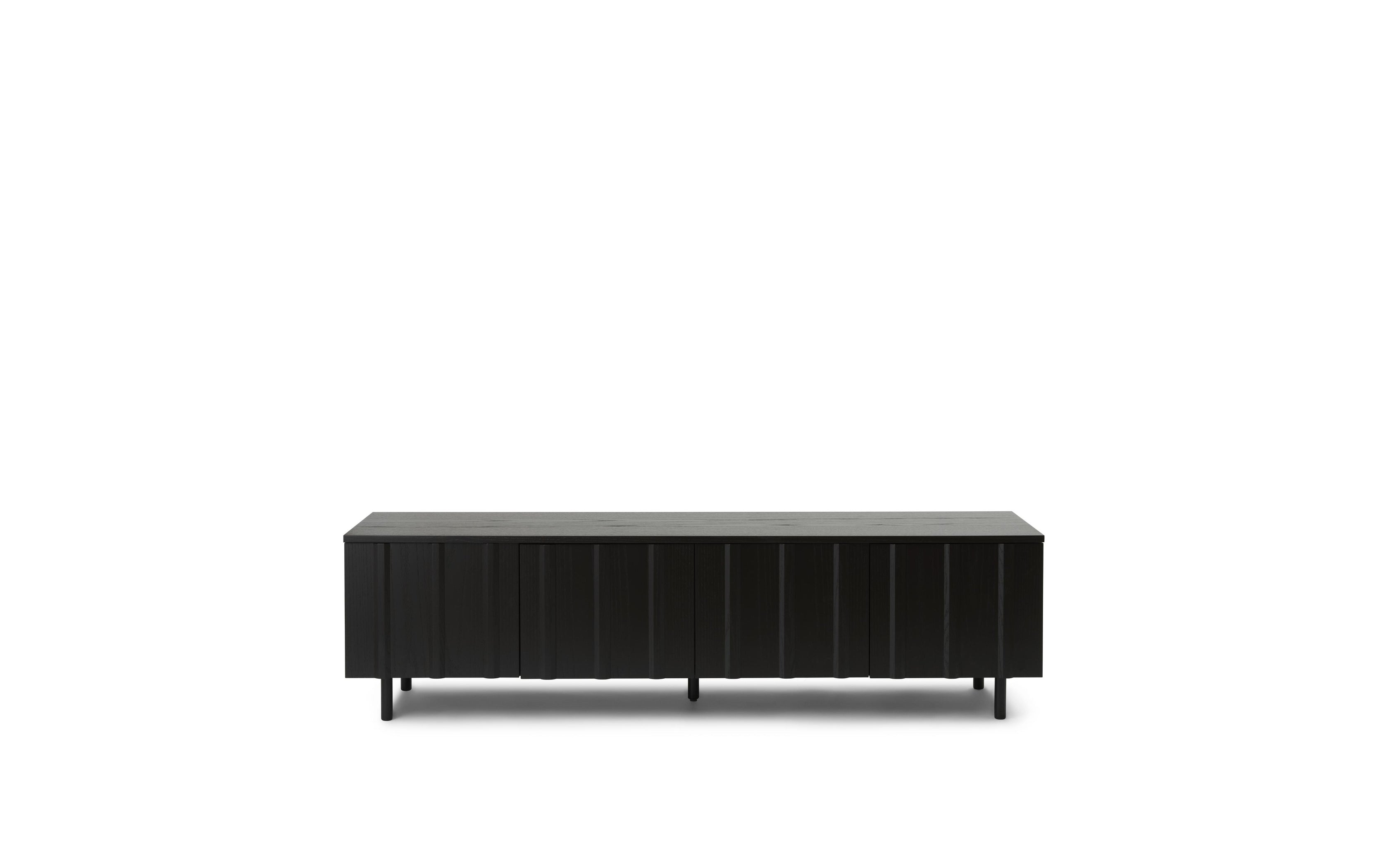 Rib Sideboard Low Soft Black — Brooklyn City Furniture